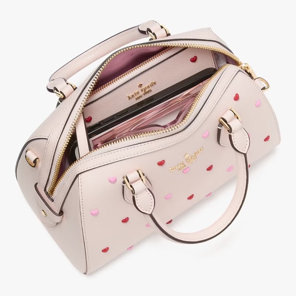 kate spade | Bags | Kate Spade Madison Heart Studs Small Dolly Duffle ...
